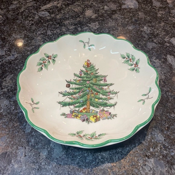 Spode | Kitchen | Spode Christmas Tree Small Round Fluted Dish Green ...